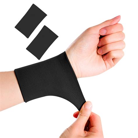 Compression Wrist Sleeves Brace For Men And Women 2 Pairs Tennis