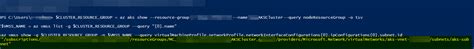Azure Get Aks Nodepool Vmss Subnet Id Stack Overflow