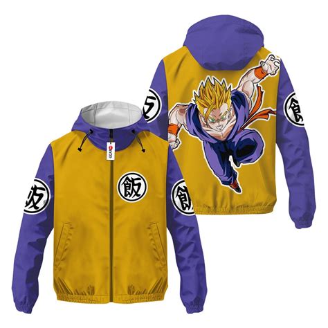 Gohan Adult Ssj Windbreaker Jacket Gear Otaku
