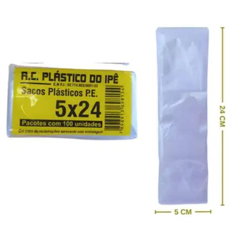 Saco Geladinho Ipe 5x24 C100 Limas Embalagens