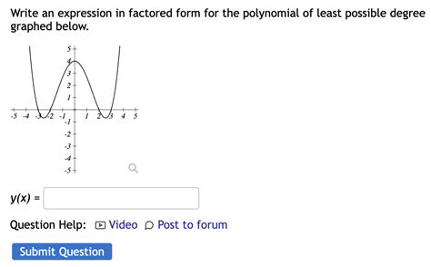 Solved Write An Expression In Factored Form For The