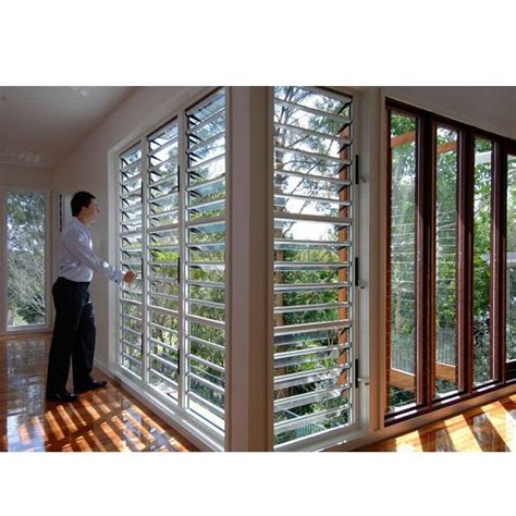 Chrimson Latest Rectangular Casement Louvered Stained Glass Lunette