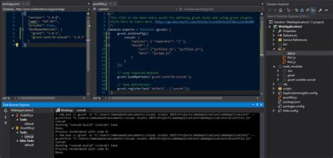 Visual Studio Is Integrated With Npm Bower Grunt And Gulp Do I