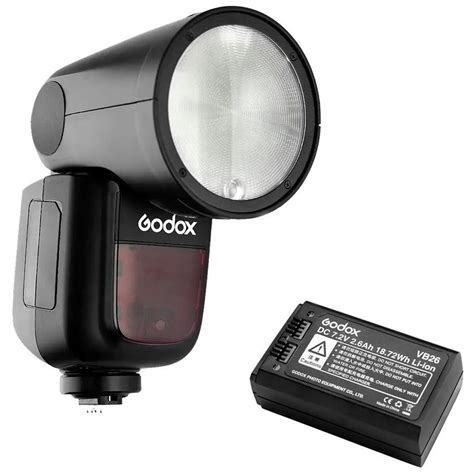 Godox V1 Ttl Li Ion Round Head Flash Vb26 Battery For Canon Big W