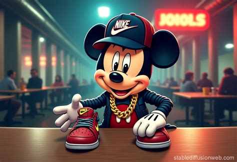 Mickey Mouse Hip Hop Underground Stable Diffusion Online
