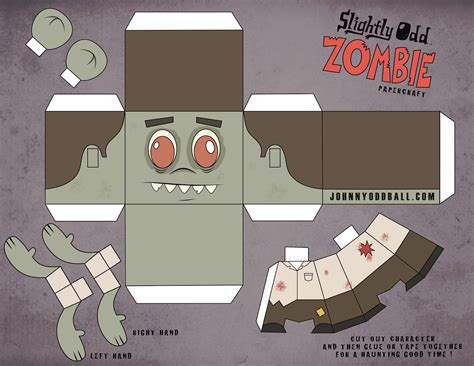 Johnny Lopes Halloween Zombie Paper Craft