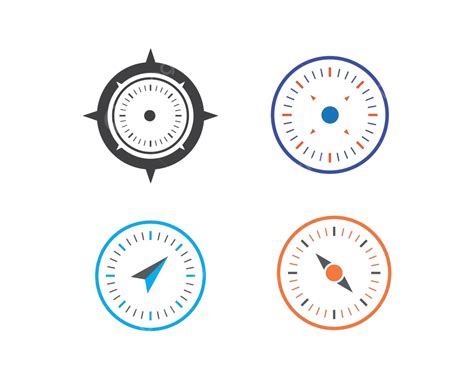 Compass Logo Icon Vector Template Business Direction Circle Vector