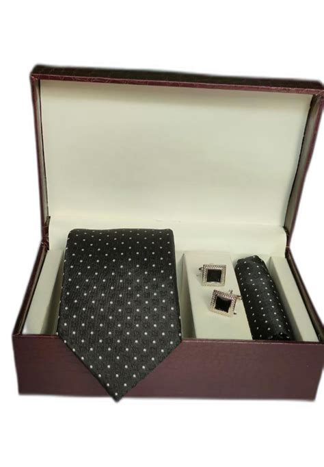 Blackbase Cottontie Mens Brown Cufflink Tie Set At Rs 550pair In