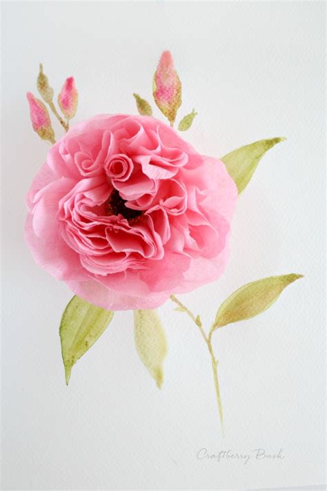 Crepe Paper Cabbage Rose Tutorial