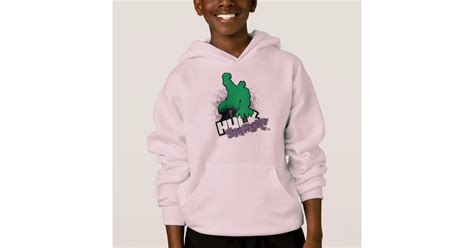Avengers Classics Hulk Smash Outline Graphic Hoodie Zazzle