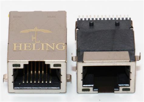 Tab Up 1000base T Connector 50 U Gold Plating Contact Terminal Smt Pin
