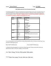 Benner Zamora Rec4 Pdf Name Date BIO 340 Recitation 4 Cat