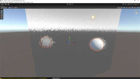 surface with distortion shader with object in front of it r unity3d