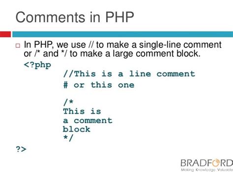 أساسيات لغة Php للمبتدئين مدونة برادفورد