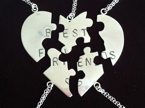 Sterling Silver Best Friend Puzzle Necklace Personalized