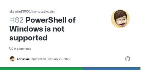 PowerShell Of Windows Is Not Supported Issue 82 Skywind3000