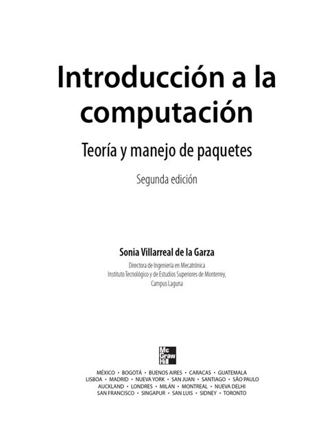 Est Introduccion A La Computacion Teoria Y Manejo De Paquetes Segunda Edicion Sonia Villarreal