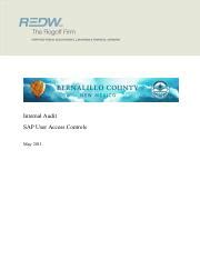 SAP Internal Audit Report Final Pdf Internal Audit SAP User Access Controls May