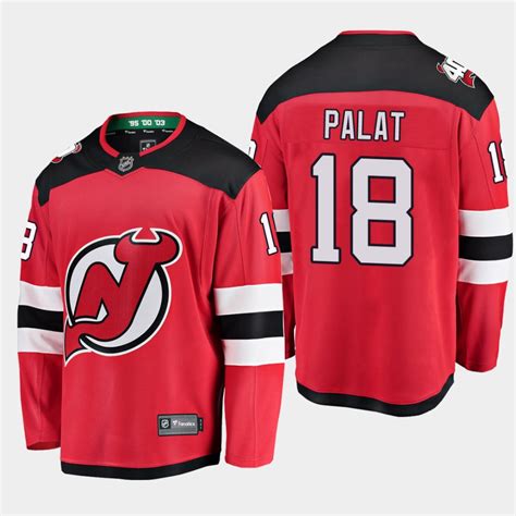 New Jersey Devils Ondrej Palat Home Red 18 Jersey Breakaway Player