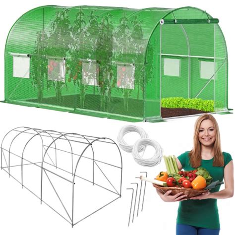 DUŻY TUNEL FOLIOWY SZKLARNIA OGRODOWA x WARZYWA OWOCE folia PREMIUM UV Cena
