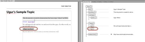 How To Create A Dita Topic Object In Framemaker Technical