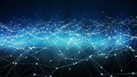 Abstract Connection Blue Background Network 3d Rendering Stock Illustration Illustration Of