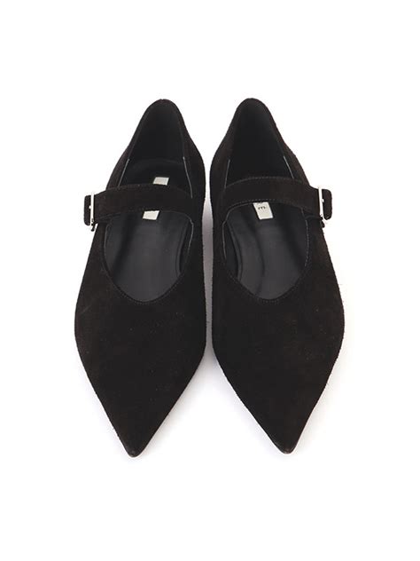 スウェードメリージェーンフラットシューズ 37 Black シューズ │ Etre Tokyo Official Online Store