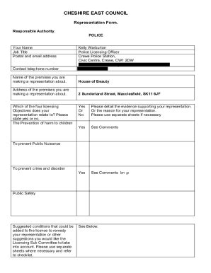 Fillable Online Representation Form Pdf Fax Email Print PdfFiller