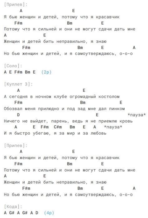 Валентин Стрыкало Я бью женщин и детей на гитаре аккорды бой и текст