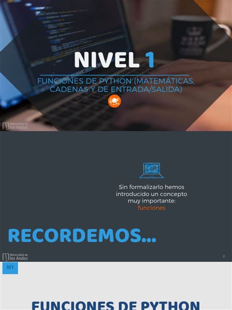 N1 - 6 - Funciones de Python (Matemáticas y de Entrada-Salida) | PDF | Python (lenguaje de ...