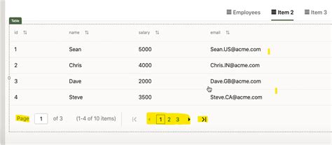 Pagination Control Table Using Sdp — Cloud Customer Connect
