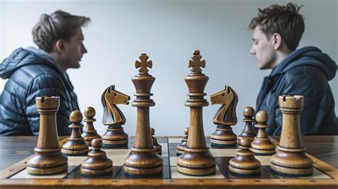 Two Men Are Playing Chess A Chess Game Between Two Chess Players