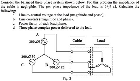 Solved Solve This On A Per Phase Basis Consider The Balanced Three Phase System Shown Below