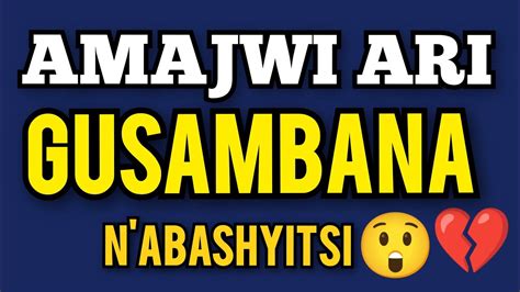 AMAJWI YA PASTOR ARI GUSAMBANA IGITUBA CYOSE HANZE AMAJWI Y UMUGORE URI KURONGORA YouTube