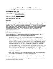 ISSC 363 IT Security Risk Management American Public University