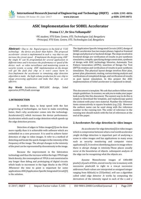 Asic Implementation For Sobel Accelerator Pdf
