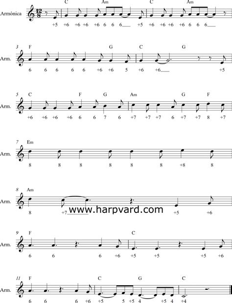 Cómo tocar HALLELUJAH Canción ultra fácil con armónica en C Harpvard