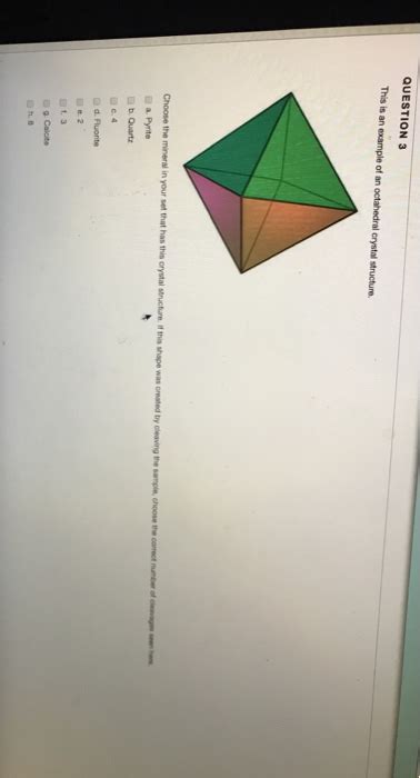 Question 3 This Is An Example Of An Octahedral