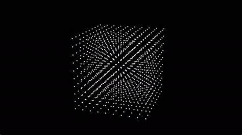 Wireframe Polygonal Element 3d Cube With Dots ⬇ Video By © Newb1 Stock Footage 312524468