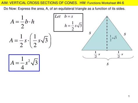 Area Of An Equilateral Triangle Equation