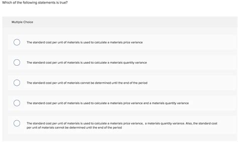 Solved Which of the following statements is true?Multiple | Chegg.com