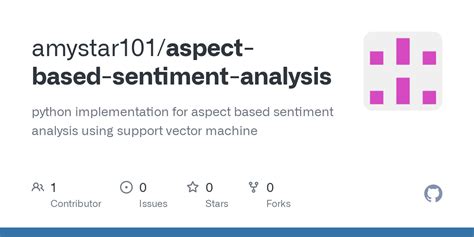 GitHub Amystar Aspect Based Sentiment Analysis Python Implementation For Aspect Based
