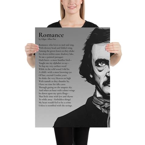 Romance By Edgar Allan Poe Poster Edgar Allan Poe Home Decor Etsy