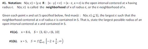 Solved Notation N X Epsilon {y R X Y