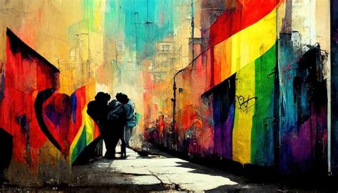 Premium Ai Image Generative Ai Rainbow Lgbt Pride Flag Colors As