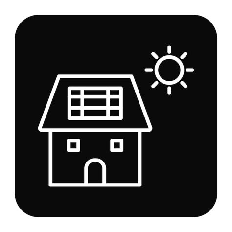 Premium Vector Solar House Vector Illustration