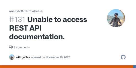 Unable To Access REST API Documentation Issue 131 Microsoft