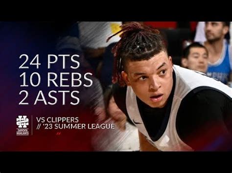 Kenny Lofton Jr 24 Pts 10 Rebs 2 Asts Vs Clippers 2023 Summer League