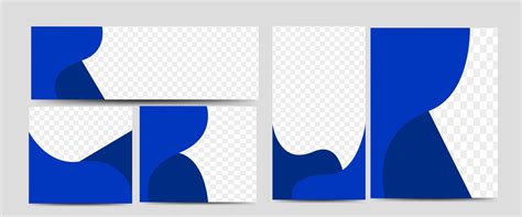 Abstract Banner Design Web Template Set Horizontal Header Web Banner Modern Blue Cover Header