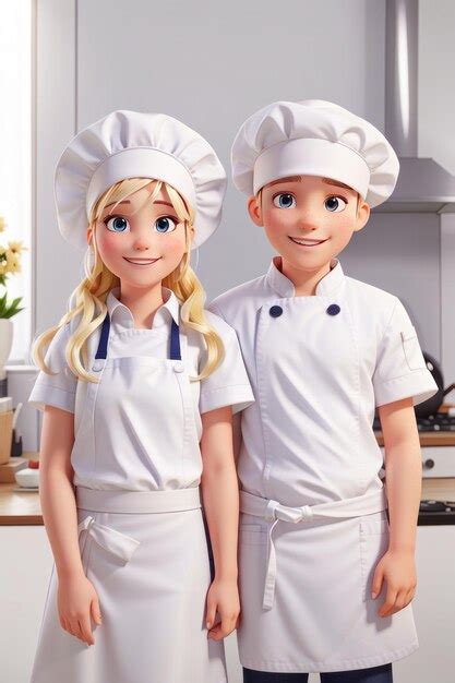 Premium Photo Chefs White Apron With Chef Hat